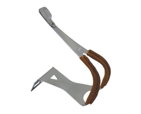 MKS Toe Clips Deep Steel w/Leather | Soma Fab Shop